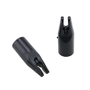 E-outstanding 25pcs Plastic Archery Arrow Nocks for ID 8mm Arrow Shaft Archery Accessory, 8x35mm