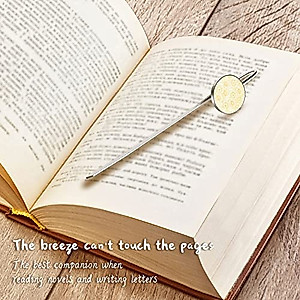 Sunflower Yellow Metal Bookmark Vintage Silver Book Marker Clip Unique Christmas Teacher Birthday Gifts 1.2"