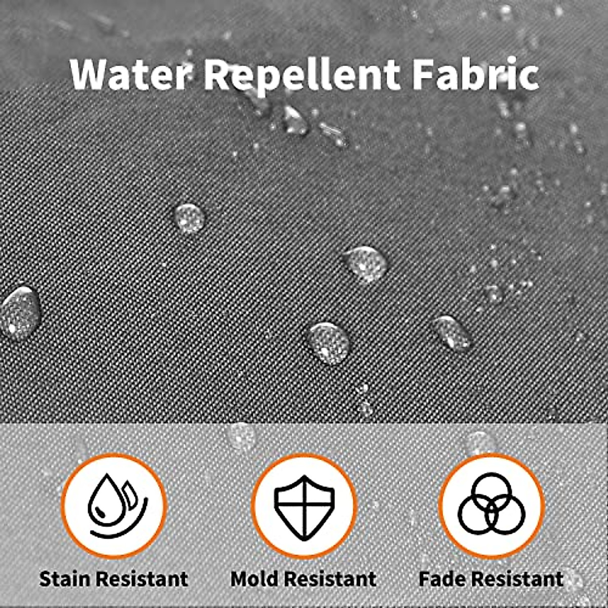 Outdoor Chair Cushion 20”x20”x4”, Tufted Water-Repellent Patio Seat Cushions with Non-Slip Ties, 2 Count, Grey