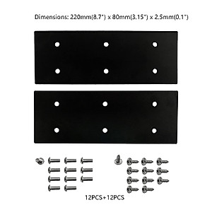 Vwindesk 2PCS Steel Metal Connector Plates to Connect and Fix Two Tabletops for VJ301 L Shaped Electric Standing Frame
