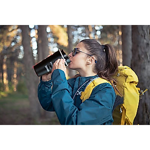 Leobena Vacuum Insulated Double-walled Coffee Tumbler, Vacuum Stainless Steel Coffee Mug with Leak-proof Lid, Water bottle for Cold and Hot Drinks(Black)