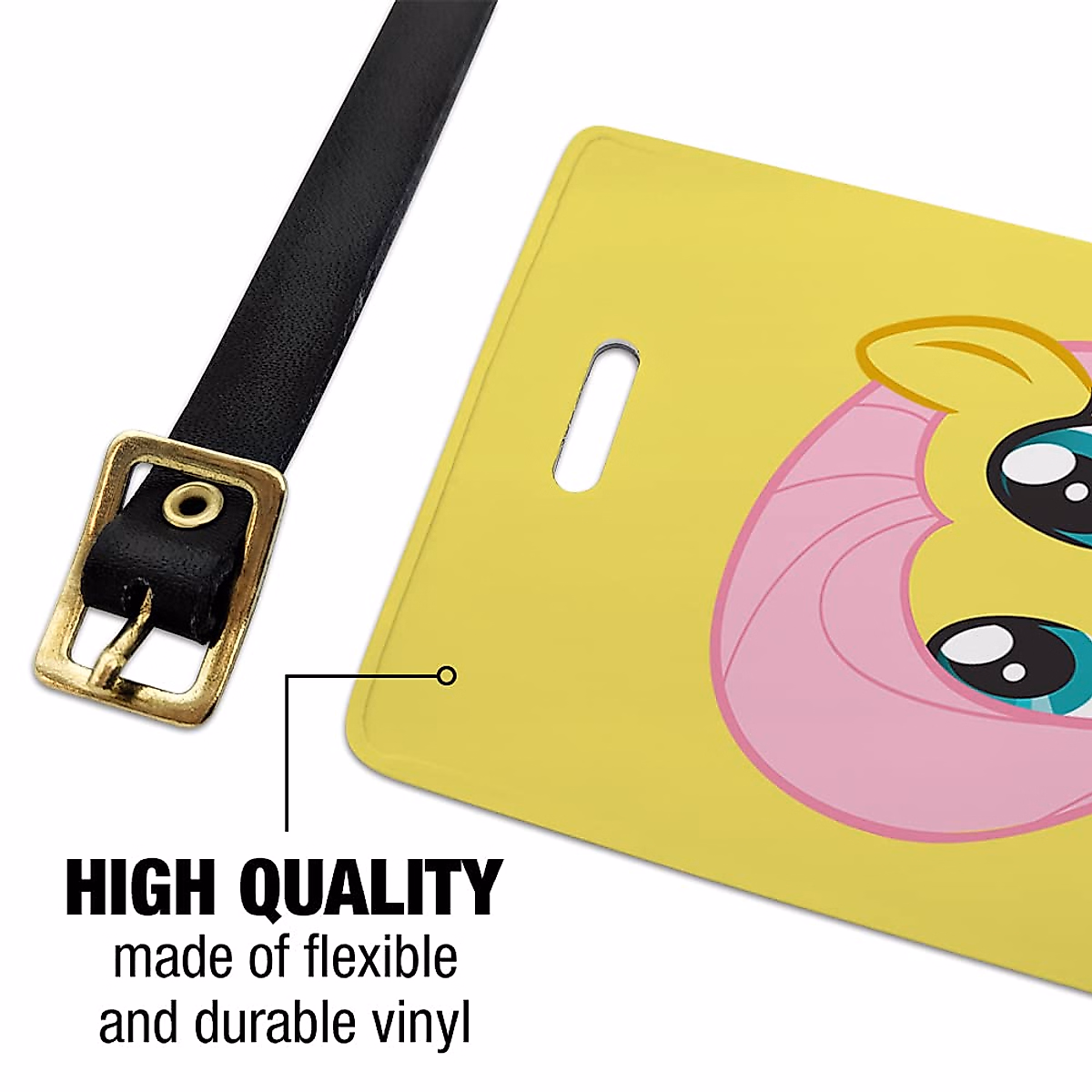 My Little Pony Fluttershy Face Luggage ID Tags Carry-On Cards - Set of 2