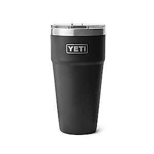 YETI Rambler 30 oz Stackable Tumbler, Stainless Steel, Vacuum Insulated with MagSlider Lid, Black