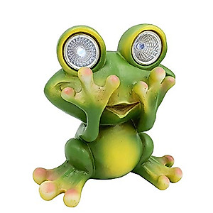 TIBLEN Solar Powered Frog Outdoor LED Garden Light Decor (See - NO)