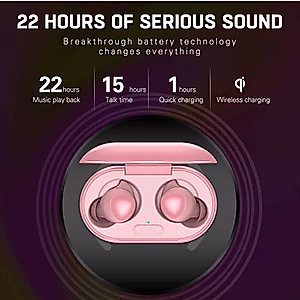 Urbanx Street Buds Plus True Bluetooth Earbud Headphones for Xiaomi Poco X3 Pro - Wireless Earbuds w/Noise Isolation - Pink (US Version with Warranty)