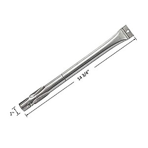 YIHAM KB871 Gas Grill Burner Tube Replacement Parts for Kenmore 146.16197211, 146.16198211, 146.16142210, 146.34461410, 146.34611410, 146.46366610, 146.46372610 BBQ Pro 146.23676310, 14 3/4", Set of 4