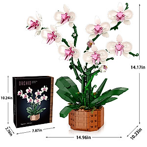 729-Piece Artificial Flower Building Blocks Set - DIY Home Decoration Kit for Adults, Girlfriends, Mom - Christmas, Birthday, Valentine's Day Gifts