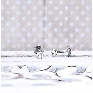 ComfyEarrings CZ 4mm Crystal Prong Stud Earrings