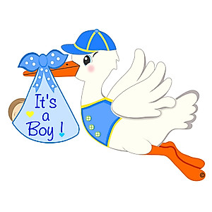 Cute News Its a Boy Stork Door Sign, Welcome Home Baby, Outdoor Decoration, Newborn Announcement Art, Banner Decor, Hospital Door Hanger, New Birth Arrival Wreath, Shower Card, Gift, Blue