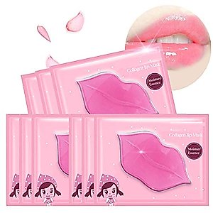 Lip Mask, 30 Pieces Collagen Crystal Pink Lip Care Gel Masks, Lip Pads For Moisturizing, Anti-Wrinkle, Anti-Aging, Firms Hydrates Lips, Remove Dead Skin Moisture Essence Make Your Lip Attractive Sexy