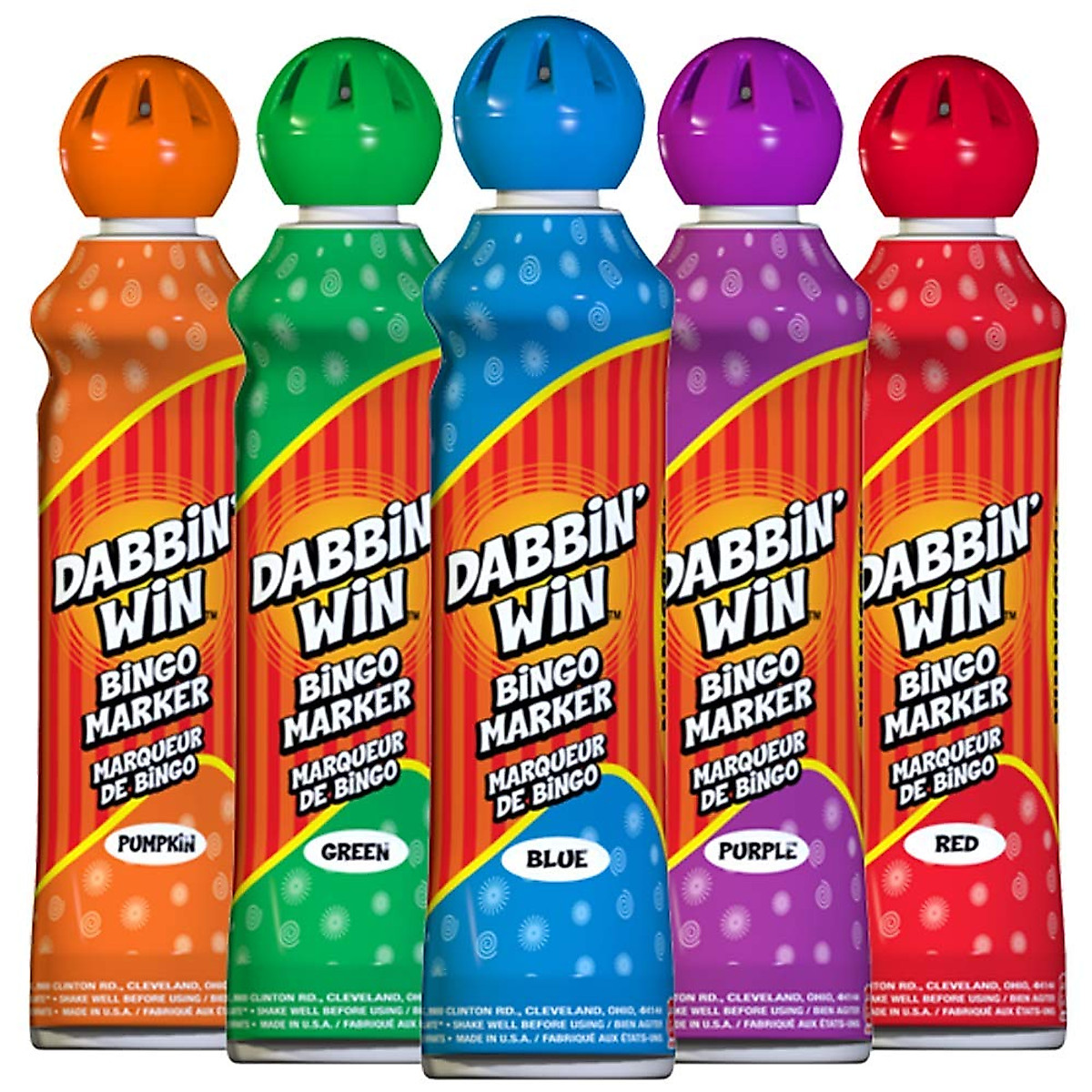 Dabbin' Win Mini Bingo Ink Markers 5 Dauber Pack