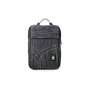 DIME BAGS Slab Bag Hemp Backpack with Padded Laptop Compartment and Secret Pocket (Black)