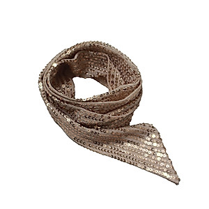 HI-party Small scarf with fashionable sequins for decoration (Golden)