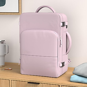 Sinaliy Travel laptop Backpack for Women, Personal Item Size Flight Approved, 16 Inch Laptop Bag with Multi-Pockets, College Computer Bag, Waterproof Carry On Backpack Casual Daypack Backpack