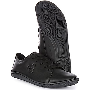 Vivobarefoot Addis, Mens Classic Leather lace-up with a Barefoot Feel & a Social Conscience Black 44 EU