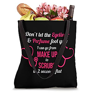 RN NP LVN CNA Nurse Life Scrub Funny Nursing Graduate Gift Tote Bag