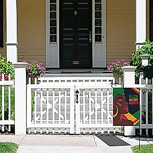 Jiudungs Black History Month Garden Flag 12x18 Double Sided African American Country Celebration Holiday Decoration Outdoor Outside Porch Lawn Yard