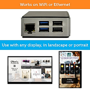 SmartSign2go Lite Digital Signage UltraHD 4k Media Player with Easy-to-Use Cloud-Based Software (Includes 2-Week Free Software Trial)