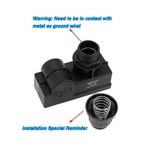 Guofulda Double Ignition kit Electronic Igniter, Push Button Ignition Kit with 450mm Spark Plug Wire, Fits for Gas Fireplace, Oven, Heater, Kitchen lgniter