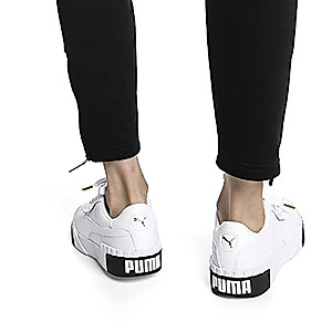 PUMA Women's CALI Sneaker White Black, 9 M US