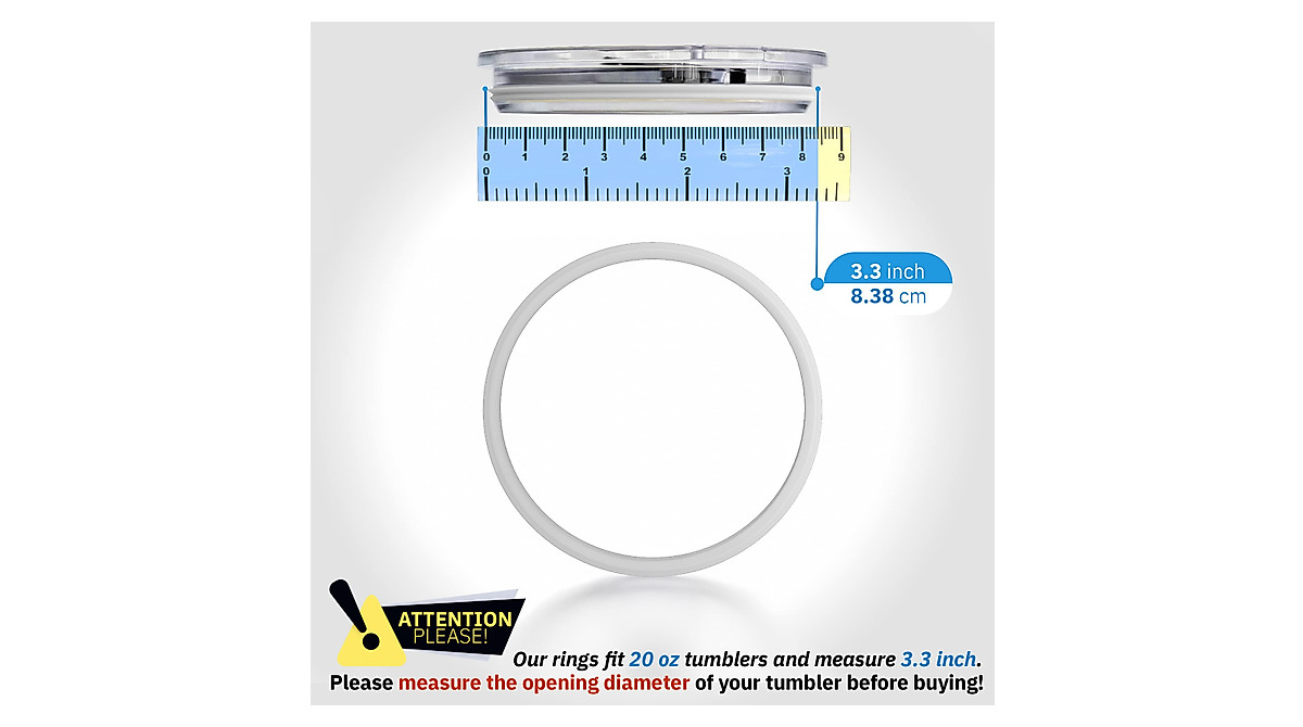 Replacement Rubber Lid Rings for Tumblers - Fits Yeti & More