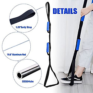 Homymusy Leg Lifter Strap, 40 inches with Durable SS304 Foot Loop-Mobility Aid for Disables and Elderly,Durable Tool for Hip&Knee Surgery Recovery