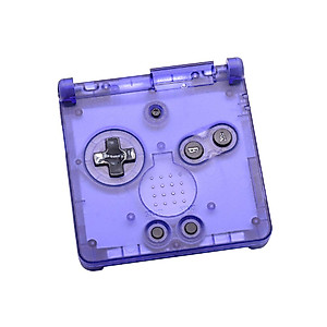 Meijunter Replacement Transparent Clear Full Housing Shell Case Repair Parts Kit w/Lens&Screwdriver for Nintendo Gameboy Advance SP GBA SP Console