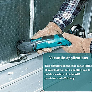 196271-6 Quick-Fit Accessory Adapter for Makita Hex Interface Oscillating Tool 1/4-inch, Gray