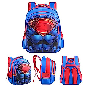 Zrutpim Lightweight Waterproof School Backpack for Kids,3D Cartoon Kids Backpack for School Boys Girls Kindergarten Elementary Toddler Backpack(blue)