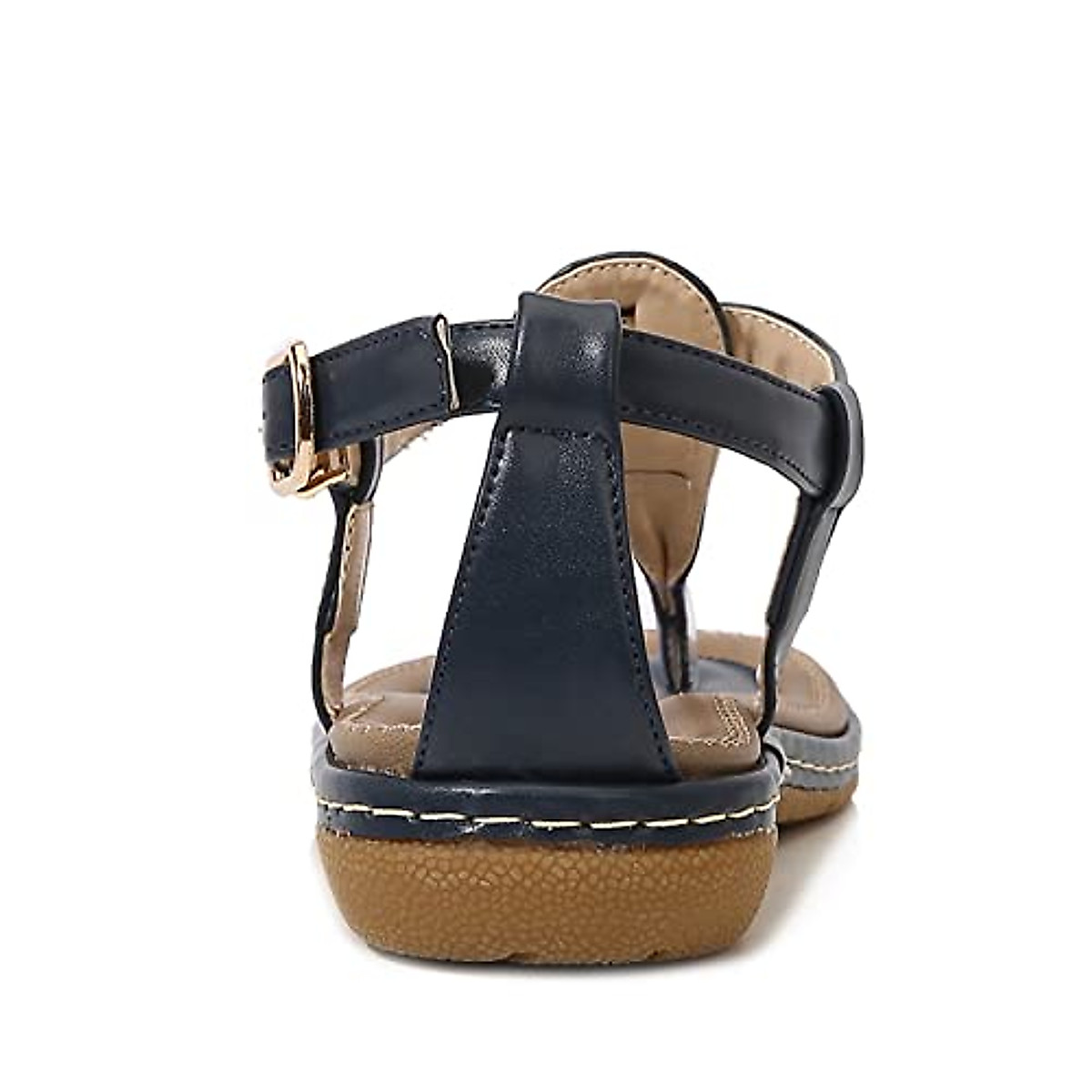 peqiut Sandals for Women Casual Summer Womens Peal Buckle Ankle Strap Sandals Boho Beach Flat Comfort T-Strap Thong FlipFlops