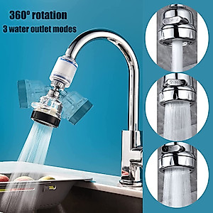 WXKN Stainless Steel Booster Faucet Filter, Splashproof Nozzle for Kitchen Bathroom