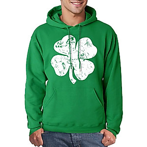 Arvilhill St Patrick's Day Sweatshirt Men's Green Shamrock Irish Printed Hoodie CLOVER XL