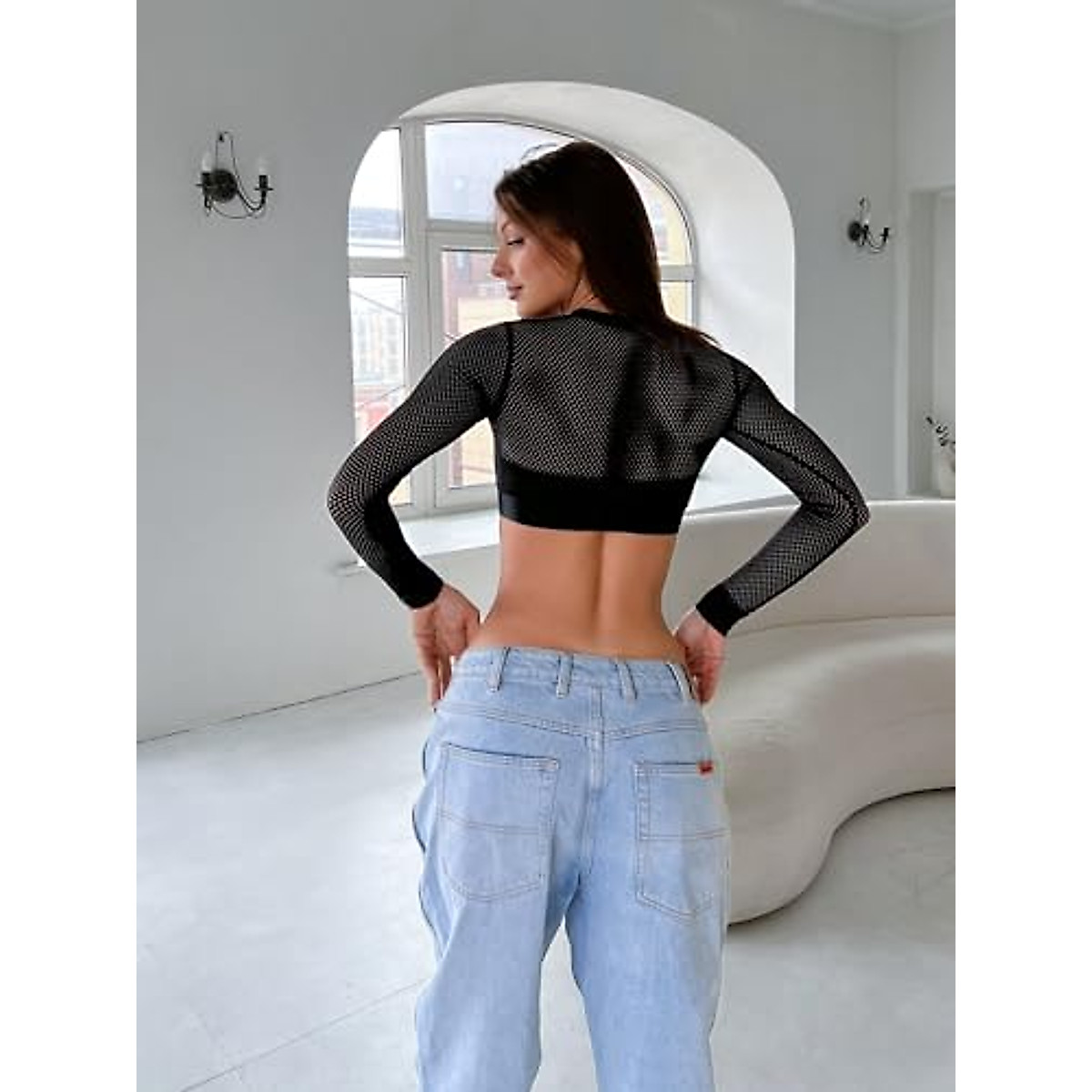 Bona Fide Workout Tops for Women - Short/Long Sleeve Compression Shirt - Breathable Tight Crop Top for Gym, Running, Yoga