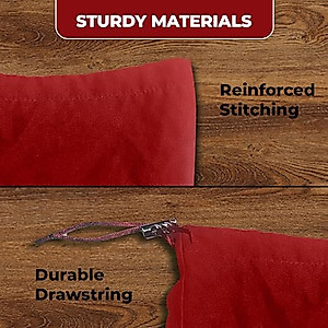 Adult Game Toy Storage Bags - 5 PCs Red 15.7x11.8 Inch Microfiber Drawstring Pouches - Travel Friendly Adjustable Toy Organizer Foldable Ditty Underwear Bag Sunglasses Case