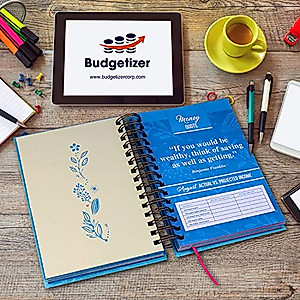Budget Planner & Monthly Bill Organizer Book - (Non-Dated) Budget Book and Expense Tracker Notebook– Financial Planner Bundled with Cash Envelopes