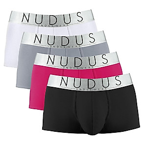 NUDUS Men’s Cotton Underwear - Short Boxer Briefs - 4 Pack Gift Box - Medium