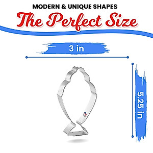 Ice Cream Sundae Cookie Cutter 5 Inch - Made in the USA – Foose Cookie Cutters Tin Plated Steel Ice Cream Sundae Cookie Mold