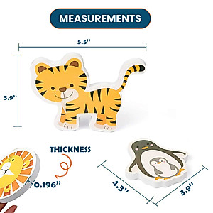 Rose Rubi Animal Bath Toys for Kids, Non-Toxic Foam Baby Bath Toys for Infants 6-12 Months, 18 Pcs Premium Educational Floating Water Toys