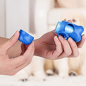 Depets Dog Poop Bag, Extra Thick Doggie Poop Bags with Poop Bag Holder and Leash Clip, Leak-Proof Dog Waste Bags, 11.8 × 8.7 IN Poop Bags for Dogs Cats, Blue, 160 Count