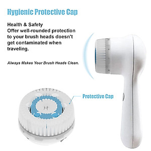 Brushmo Brush Head Replacements Compatible with Clarisonic Mia 1, Mia 2, Mia Fit, Alpha Fit, Smart Profile Uplift and Alpha Fit, Revitalizing Cleanse Facial 4 Pack (Revitalizing Cleanse)