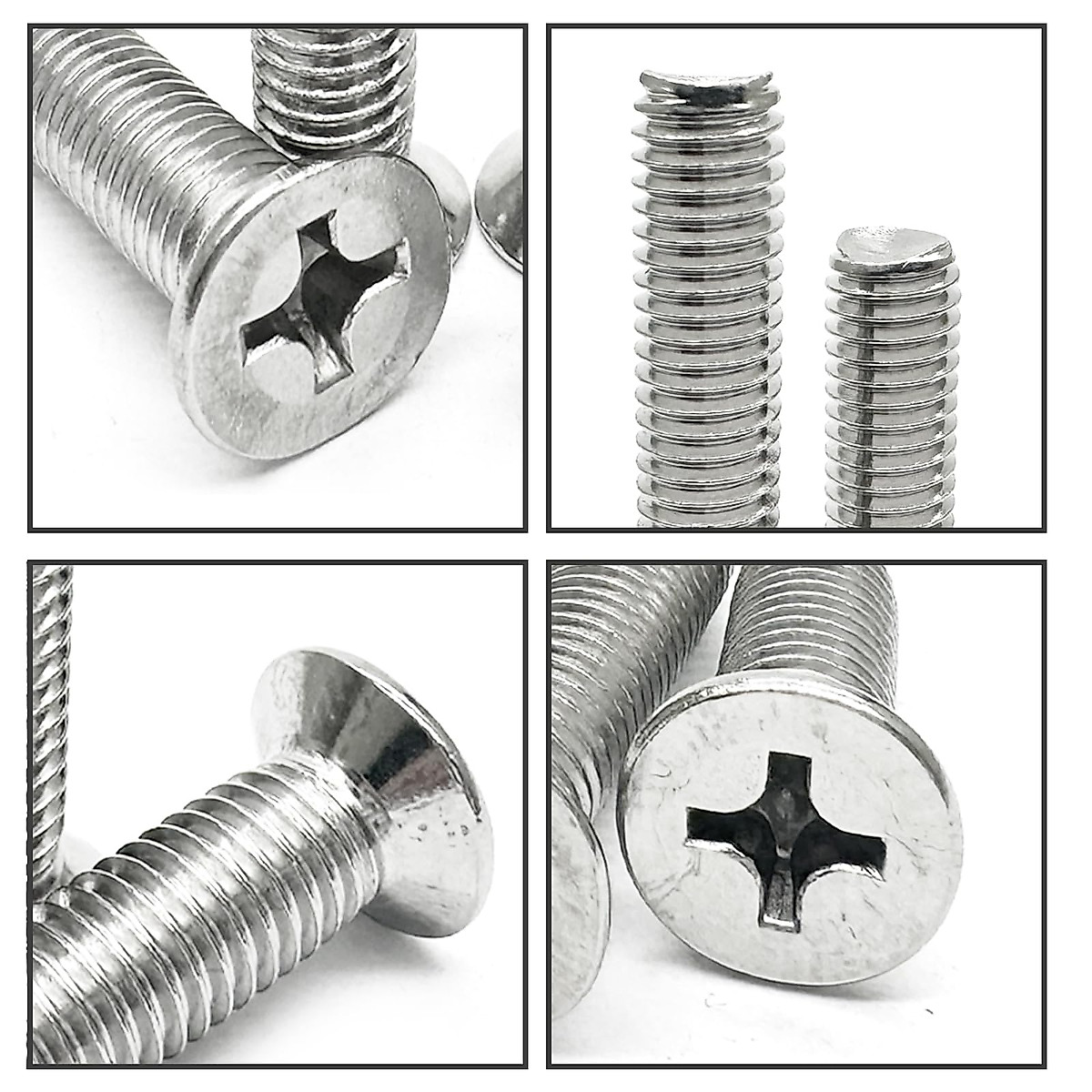DGZ 25pcs M8-1.25 X 20mm Stainless Steel Flat Head Phillipsl Machine Screws Bolts,Countersunk Machine Screws