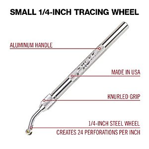Excel Blades 3 Piece Excel Pounce Wheel Sets, Fabric Tracing Wheel, Embossing Tool and Perforator, Includes 3 Head Attachments, Great for Indentations