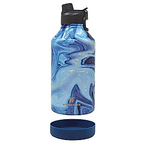 Hydraflow 64-Ounce Double Wall Stainless Steel Growler Bottle with 2-in-1 Lid