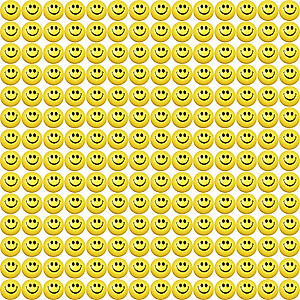 2.5 Inch Smile Face Stress Balls Bulk Happy Smile Stress Relief Balls Mini Funny Foam Balls Kids Smile Face Toys for Teens Adults Carnival Christmas Party Bag Fillers (Yellow,100 Pcs)