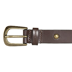 Lucky Brand Women Leather Bold Fashion Statement Belts, Domed Studded-Brown, XL (34-35")