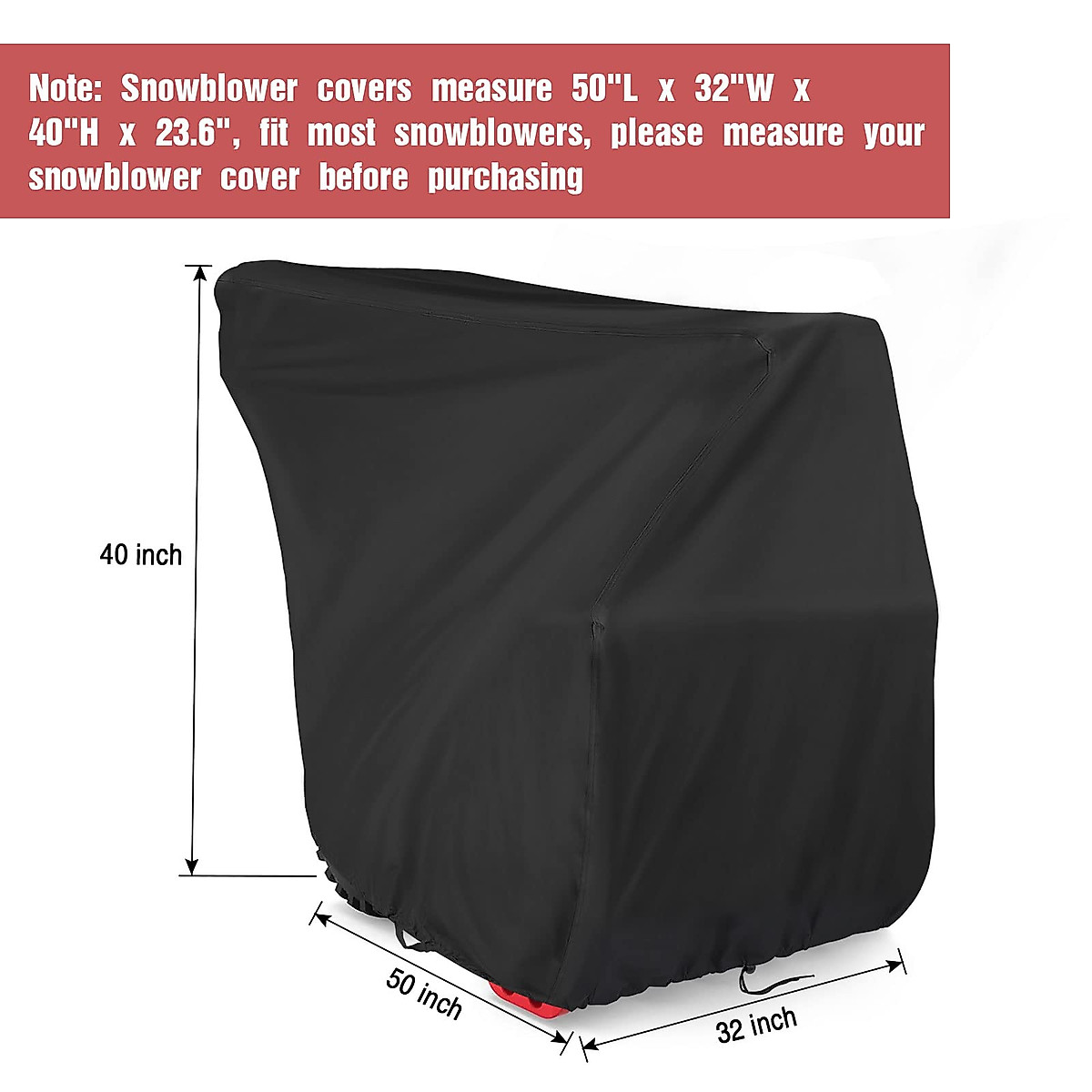 Kasla Snow Blower Covers,Waterproof Snow Blower Cover for Outside,Universal Heavy Duty Snowblower Cover-50"X32"X40"(LxWxH)