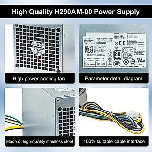 LXun 290W Power Supply Compatible with Dell Optiplex 3020 7020 9020/ Precision T1700/ PowerEdge T20 (MT Mini Tower)(P/N: RVTHD KPRG9 HYV3H H290AM-00 D290A001L L290AM-00 PS-3291-1DF H290EM-00)