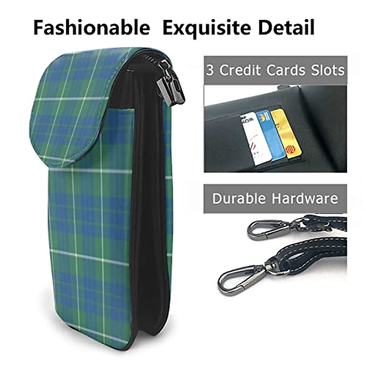 Small Crossbody Scottish Clan Hamilton Hunting Ancient Tartan Crossbody Purse Bag Fashion Cell Purse Wallet For Women/Girls Gift