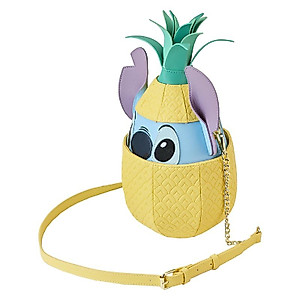 Loungefly Stitch Shoppe Women's Disney Lilo & Stitch Figural Pineapple Crossbody Bag Purse