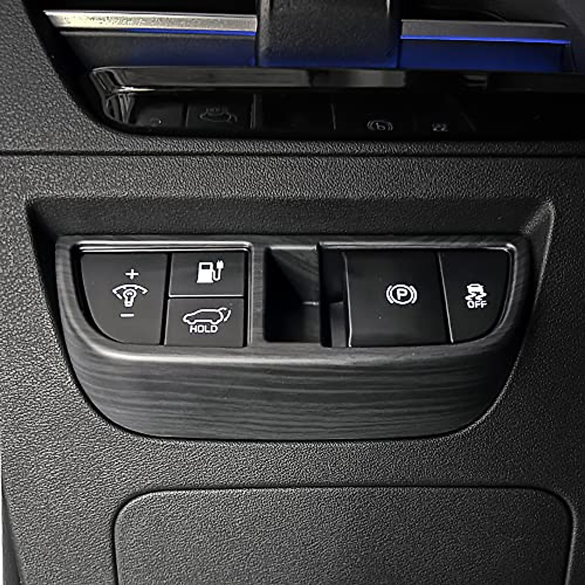 YOUTOOCAR Wood Grain Automobile Front lamp Adjusting Part Cover Compatible with KIA EV6 Automotive Accessories